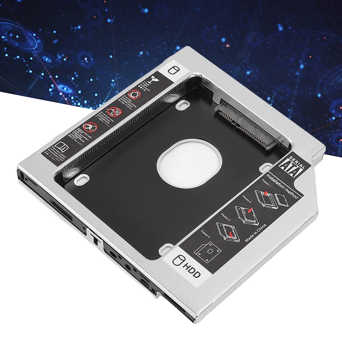 5 Hole to 2 Hard Drive Tray. HDD SSD Enclosure for Laptop