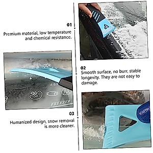 Vaguelly 4 pcs Mini Plastic Spatula Freezer Frost Shovel Yellow car Accessories car Necessities ice Scraper Frost Shovel Cleaning Tool car Forest Scraper ice Snow Handheld Snow Device PVC