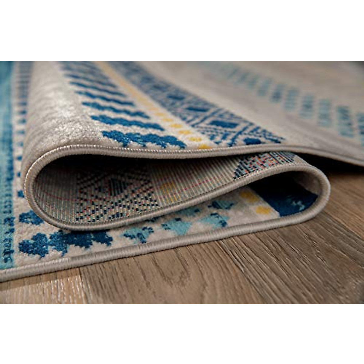 Rugshop Sky Collection Contemporary Bohemian Design Area Rug 5' x 7' Blue