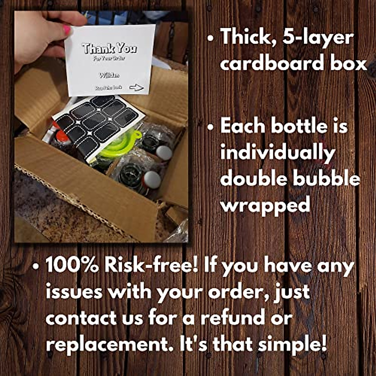 WILLDAN Set of 6-8.5oz Swing Top Glass Bottles - Flip Top Brewing Bottles For Kombucha, Kefir, Vanilla Extract, Beer - Airtight Caps and Leak Proof Lids, Bonus Gaskets and Funnel