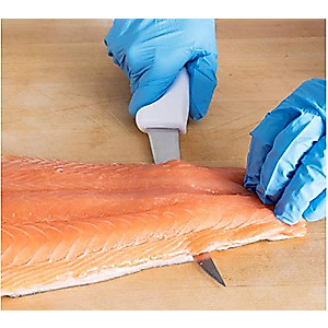 Choice 6 inch Curved Boning Kitchen Knife–Restaurant Quality Deboning Knife-Flexible Trimming Knife - Sharp Stainless Steel -Culinary Chefs Choice - White Ergonomic Handle -Comfortable Grip