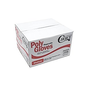 Choice Poly Disposable Polyethylene Gloves (Pack of 1000 - Medium)