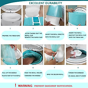 8-Pack Diaper Pail Refills Refill bags Compatible with Dekor Classic Regular Size Pail Disposable Diaper Pail Liners Hold Up To 4000 Diapers