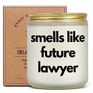 Gifts for Law Students, Law School Essentials, Law School Graduation Gifts, Funny Future Lawyer Gifts, Lawyer Gifts for Women Men, Bar Exam Gifts, Lavender Scented Candle