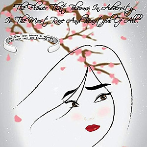 KUIYAI Mulan Quote Cuff Bracelet The Flower That Blooms In Adversity Is The Most Rare And Beautiful Of All Princess Bracelet Jewelry (silver)