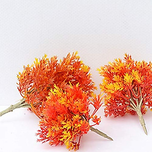 Exceart 4 Pcs Model Trees Fake Trees Autumn Maple Trees Plant Ornamentm for DIY Crafts Building Model Scenery Landscape Orange (19cm, 15cm, 13cm, 10cm Style)