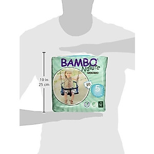 Bambo Nature Eco Friendly Baby Training Pants Classic for Sensitive Skin, Size 5 (26-44 lbs), 20 Count