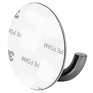 Jimfoty Heavy Duty Anti-Rusty Mental Wall Hanger, Towel Hook, Adhesive Durable for Storing The Clothes Bathroom Kitchen(Black)