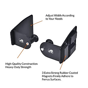 Eisen trayset 4pc Magnetic Toolbox Tray Set, Magnetic Tool Box holder for Cabinet Side Shelf Storage Van Workshop, Tool Trays, Paper Towel Holder and Spray Can Holder, Black