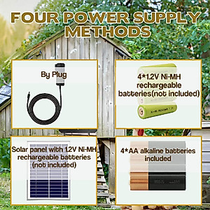 ANSIKE Automatic Chicken Coop Door APP Control Aluminum WiFi Chicken Coop Door Opener with Timer Programmable Light Sensor Poultry Remote Control 4 Power Supply Methods, Built-in Battery Black