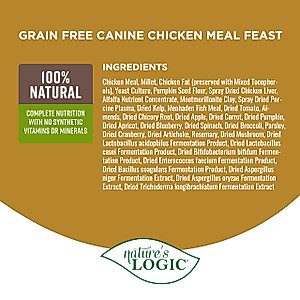 Nature's Logic Grain Free Chicken Meal Feast, 25lbs