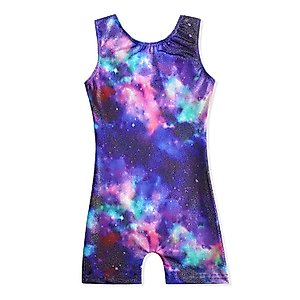 HOZIY Toddler Leotards 2t 3t for Gymnastics Dance Outfits With Shorts Baby Girls 2-3t Navy Blue Rose Hot Pink Sparkly