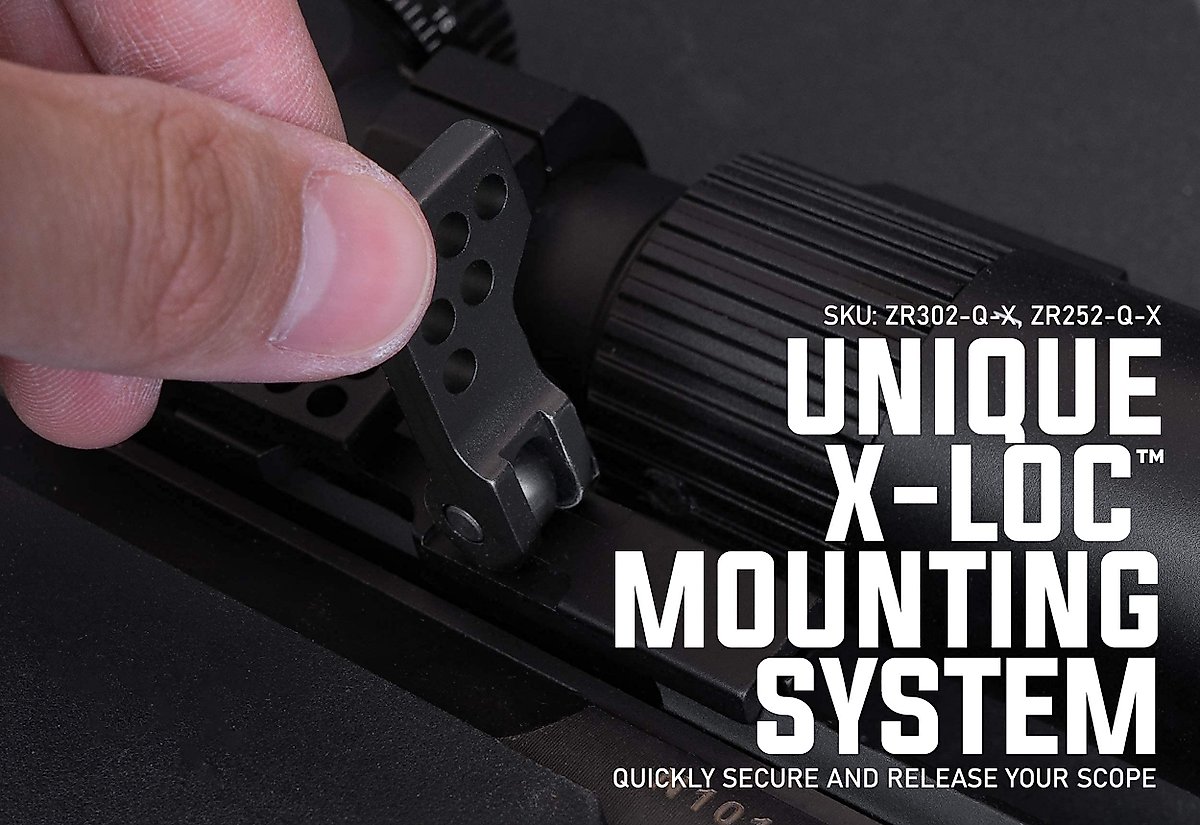 Monstrum G2 1-4x24 First Focal Plane FFP Rifle Scope with BDC Reticle | ZR302 Quick Release Scope Mount | Bundle