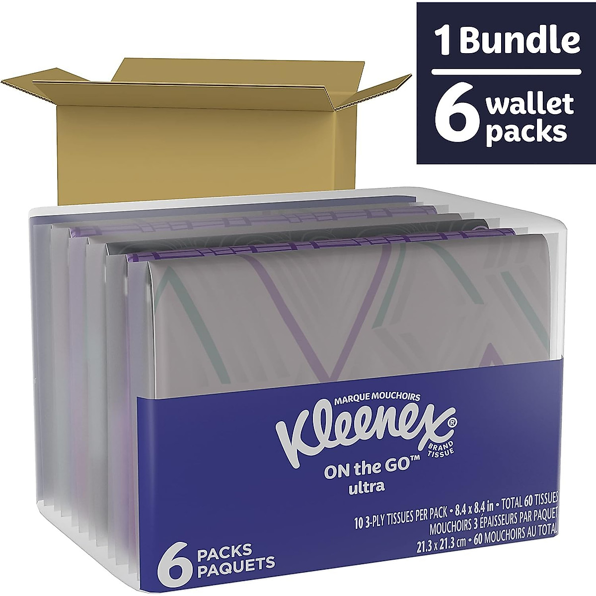 3 Pk Slim Pack Wallet Size (2 Pack) = 60 Tissues - Most Elegant Look of Any Portable Tissue Anywhere