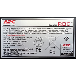 APC UPS Battery Replacement, APCRBC133, for APC UPS Models SMT1500RM2U,SMT1500RM2UC, SMT1500RM2UNC and select others, Black