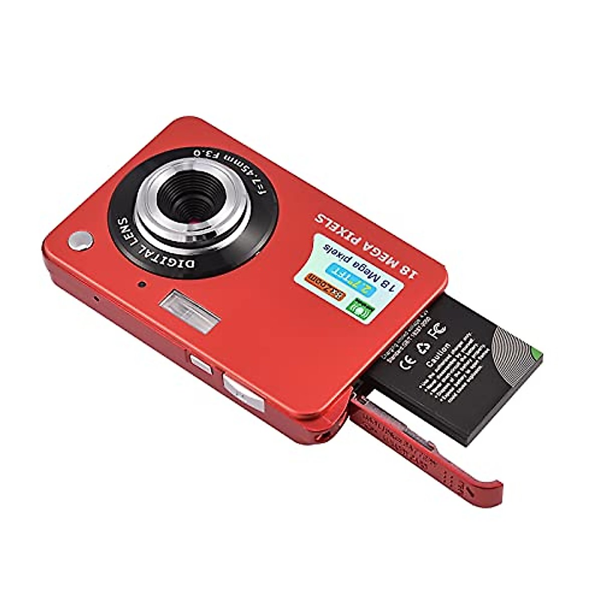 Shanrya Digital Camera, 8X Zoom High Definition 2.7in LCD Stable Performance Camera 720P Resolution for Party for Travel for Home(red)