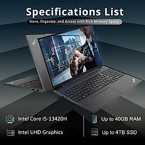 Lenovo ThinkPad E16 16" FHD+ Business Laptop Computer, 13th Gen Intel Octa-Core i5-13420H (Beat i7-1355U), 8GB DDR4 RAM, 512GB PCIe SSD, WiFi 6, Backlit Keyboard, Thunderbolt4, Windows 11 Pro, AZ-XUT