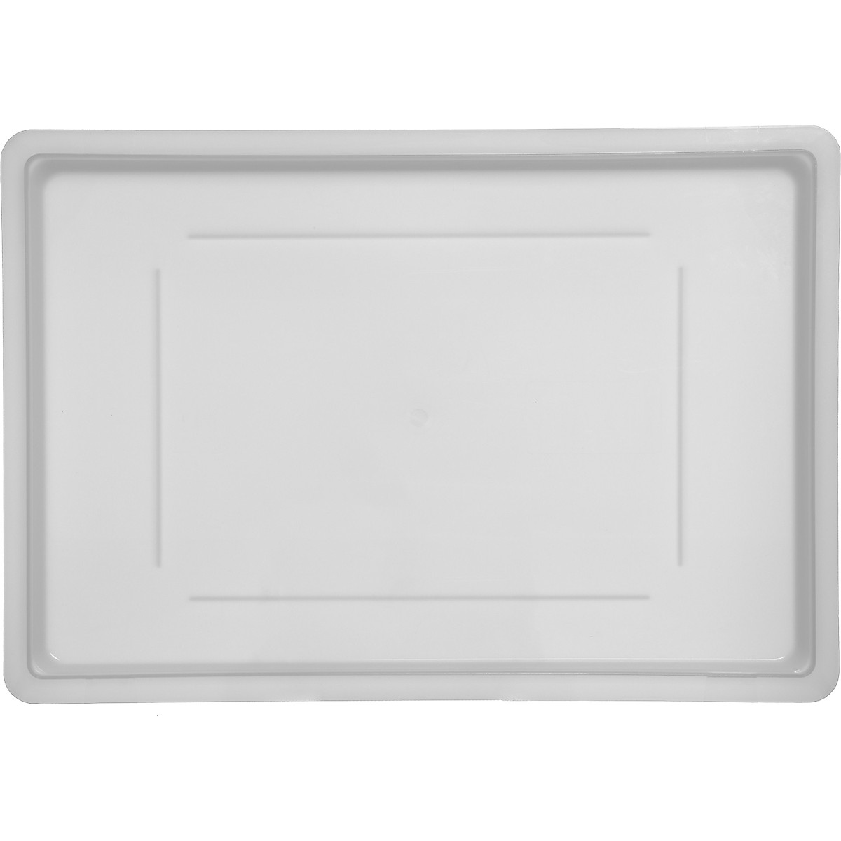 Carlisle FoodService Products Storplus Food Storage Container Lid with Stackable Design for Catering, Buffets, Restaurants, Polyethylene (Pe), 26 x 18 Inches, White, (Pack of 6)