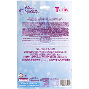 Townley Girl Disney Princess Non-Toxic Water-Based Peel-Off Quick Dry Nail Polish with Nail Separators|Gift Kit Set for Kids Girls|14 Pc Set - Perfect for Parties, Sleepovers and Makeovers