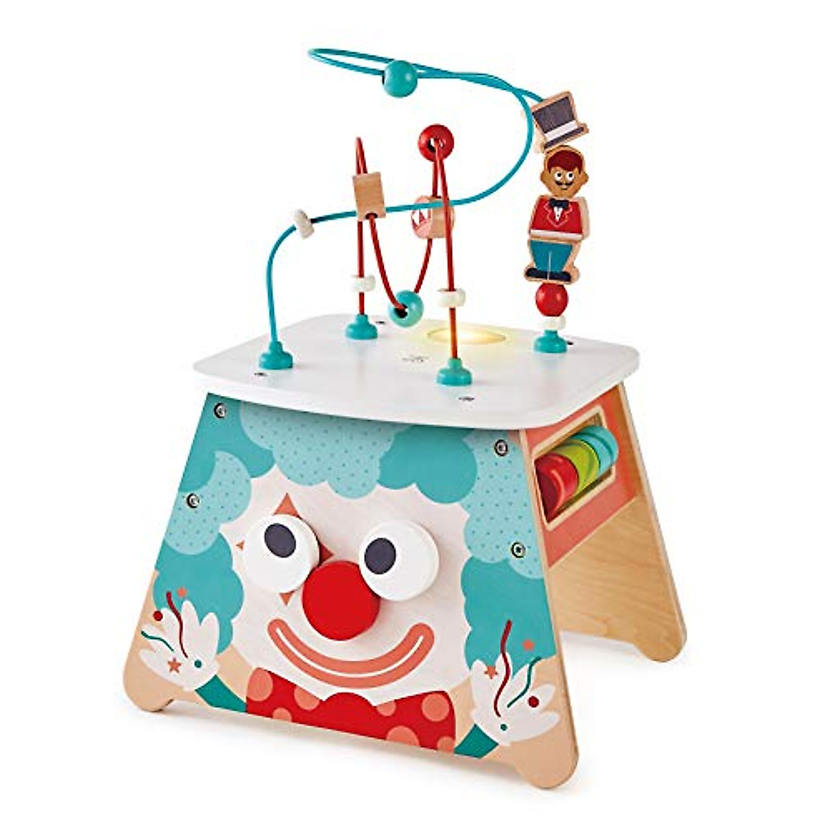 Hape Light-Up Circus Activity Cube | Bright Activity Center Development Play Set Toy for Toddlers