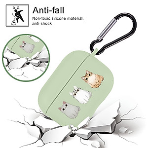 Three Cats 3 Case Compatible with Airpods Pro Clear Soft TPU, Supports Wireless Charging Shockproof Protective Cover for Airpods Pro