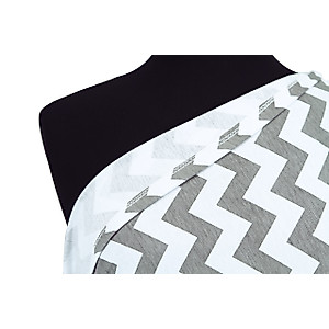 Itzy Ritzy Breastfeeding Cover and Infinity Nursing Scarf – Nursing Cover Can Be Worn as a Scarf and Provides Full Coverage While Nursing Baby, Gray Chevron