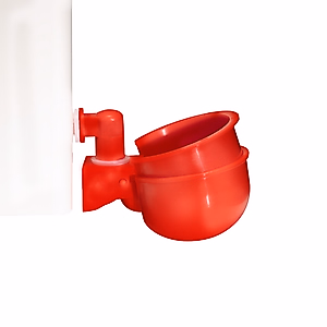 RentACoop 2 Gallon Chicken Waterer with Auto-Fill Cups, Horizontal Nipples, Anti-Roost Cone and Mounting Kit - Suitable for Chickens, Quail, Ducks, Geese, Turkey and More