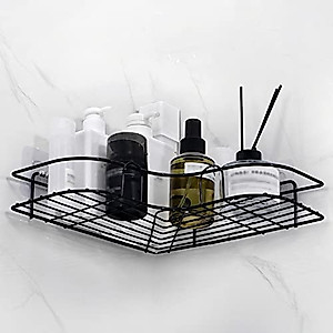 FRGMNT 4pc Bathroom Shelf, Shower Caddy Rack, Bathroom Kitchen No Punching Triangle Storage Rack