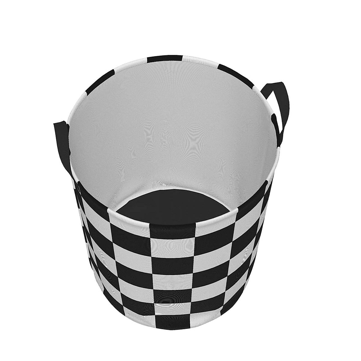 Foruidea Black and White Checkerboard Pattern Laundry Basket,Laundry Hamper,Collapsible Storage Bin, Oxford Fabric Clothes Baskets,Nursery Hamper For Home,Office,Dorm,Gift Basket
