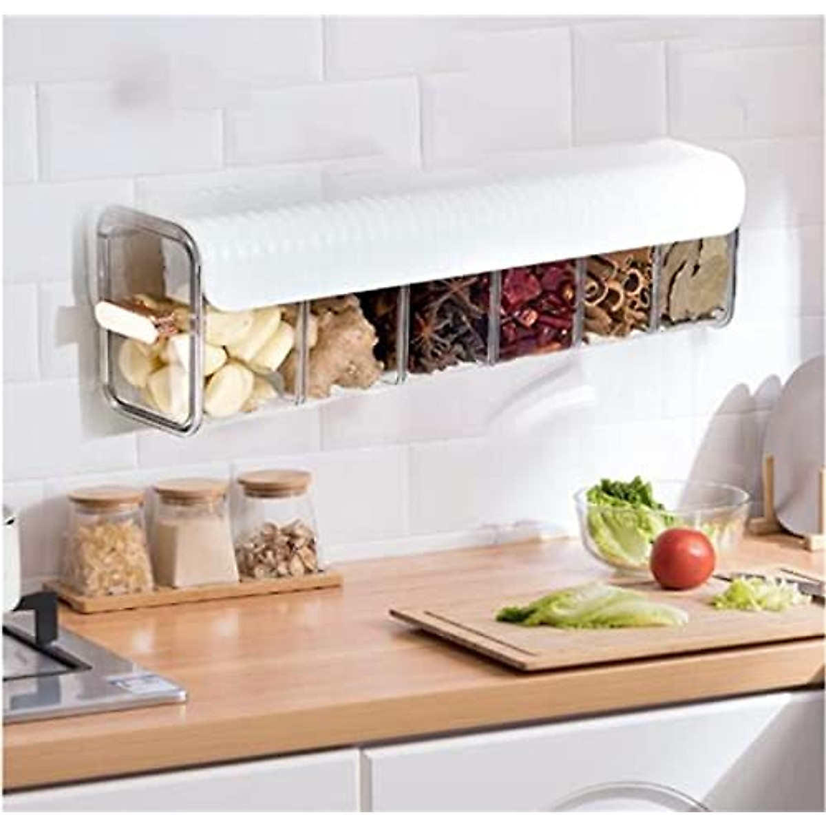 Punch-Free Multi-functional Storage Box, Clear Wall Mounted Drawer Organizer,Wall-Mounted Storage Box, Underwear Panties Socks Data Cable Closet Organizer (36x8.3x10.7cm/14.2x3.3x4.2in) (White)