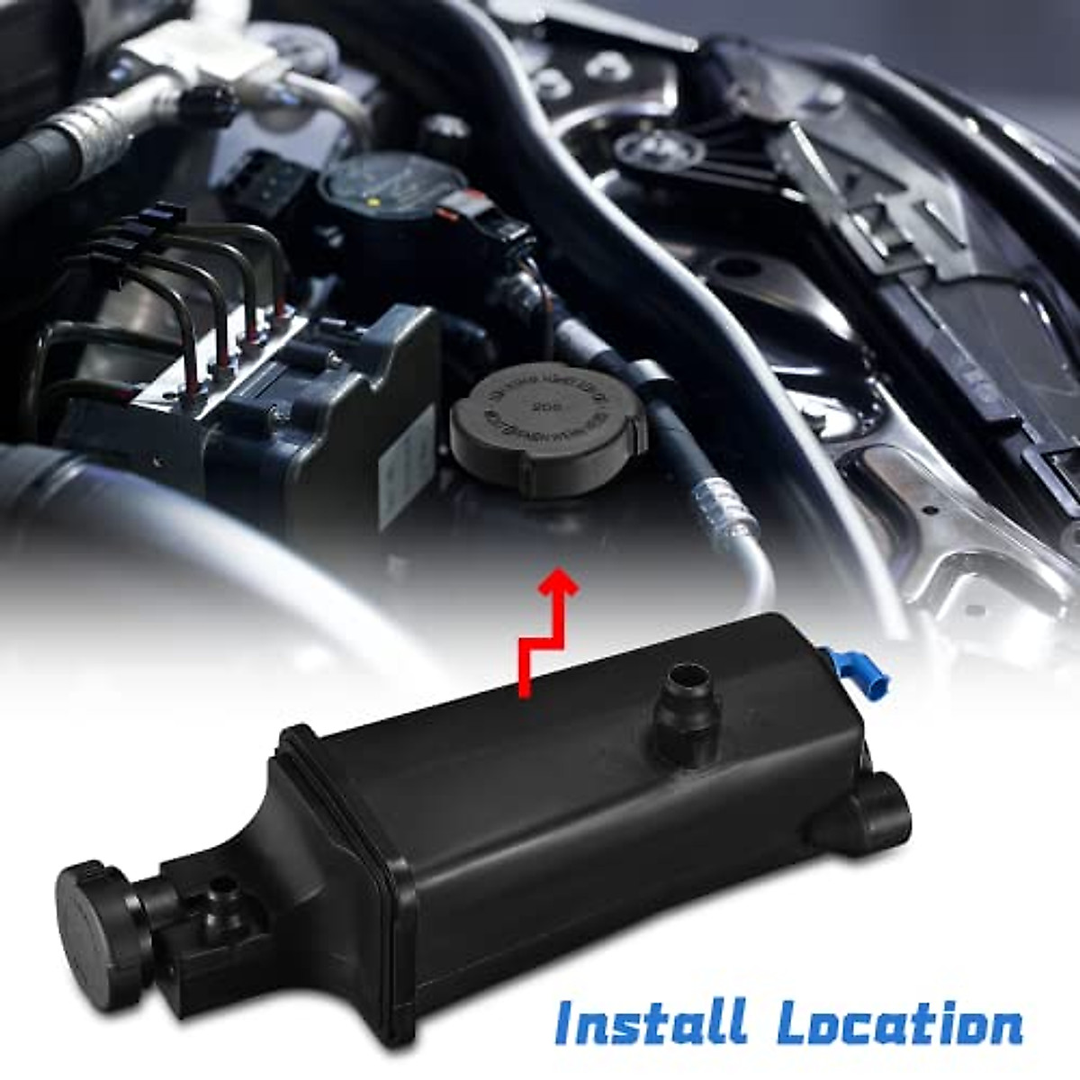 BDFHYK Coolant Recovery Kits Reservoir Tank with Sensor/Cap,Replacement for BMW E46 320i 323i 323Ci 325i 325Ci 325xi 328i 328Ci 330i 330Ci 330xi 1999 2000 2001 2002 2003 2004 2005 2006