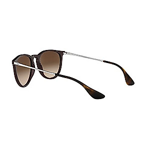 Ray-Ban RB4171 Erika Round Sunglasses, Mirror Blue On Light Brown/Brown Gradient Dark Brown, 54 mm