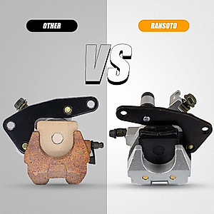 RANSOTO Front Brake Caliper Pads Set Compatible with Yamaha Banshee Grizzly Big Bear Blaster Bruin Kodiak Raptor Warrior Bear Tracker 200 250 350 400 450 660 Replace 5LP-2580T-00-00 Right & Left