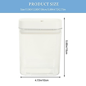 PRETYZOOM Airtight Food Storage Container 800ml Rectangle Sealed Storage Box Kitchen Dry Food Organization Grains Keeper Plastic Cereal Dispensers