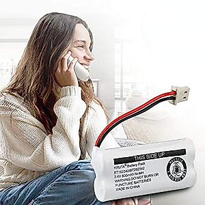Kruta BT162342 BT262342 Cordless Phone Batteries Compatible with BT183342 BT283342 BT166342 BT266342 VTech CS6114 CS6419 CS6719 at&T EL52300 CL80111 Handset Telephone (Pack of 2)