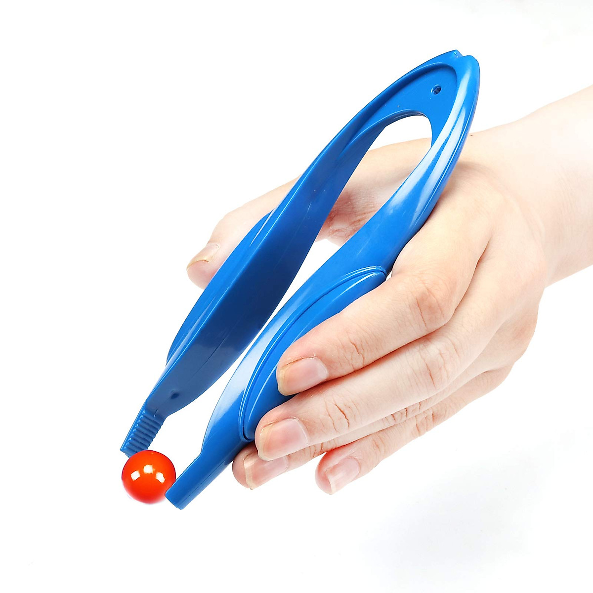 MoliMolly 6Pcs Plastic Colorful Easy Grip Tweezers, Easy Grasp Science Classroom Tools Accessories