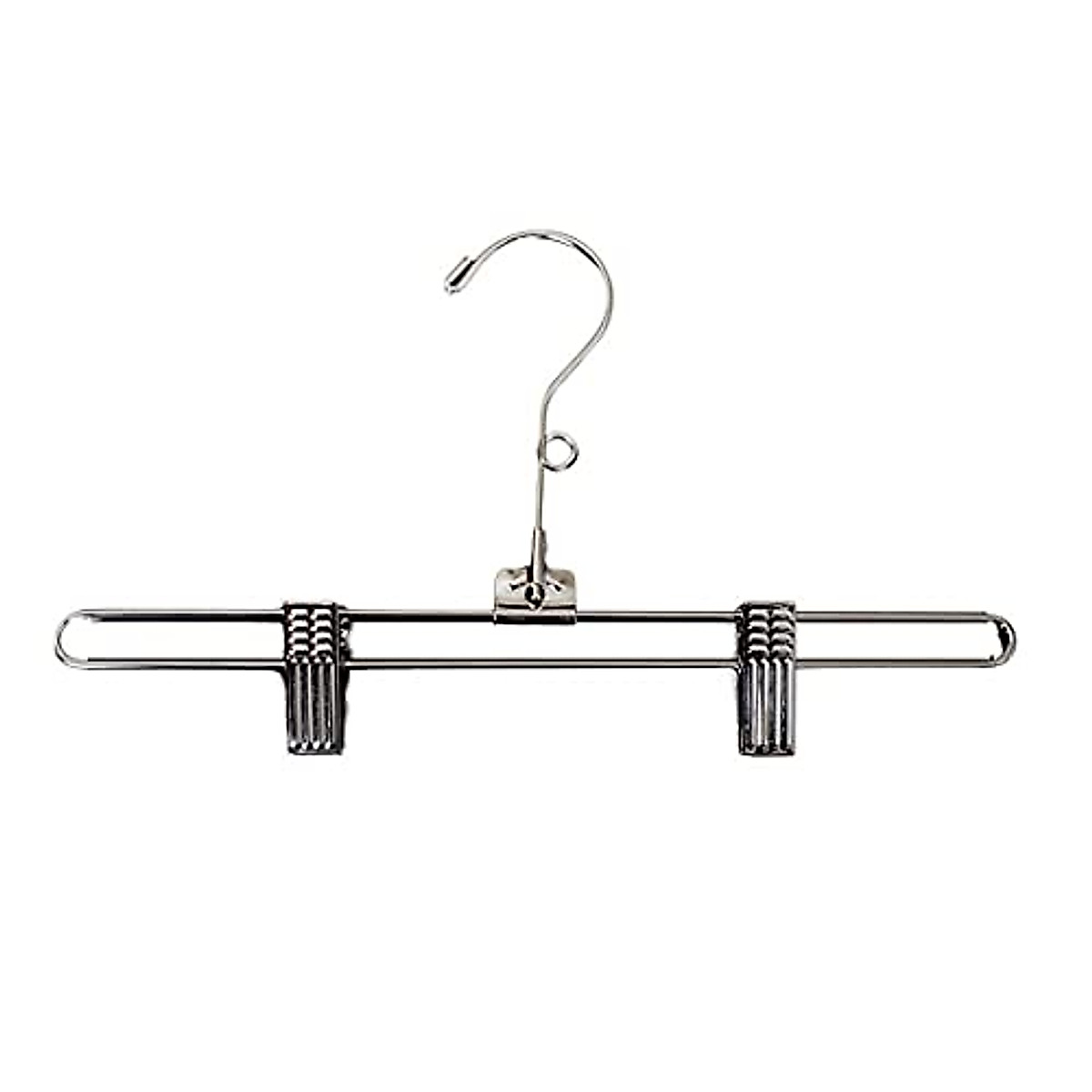 NAHANCO 12" Metal Skirt/Pant Hanger with Loop Hook, High Polished Chrome - 100/CTN.
