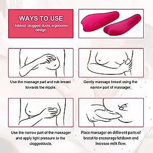 Lactation Massager with Heat – BPA-Free Breast Massager for Breastfeeding - 10 Function Modes, Warming Function for Clogged Duct Relief, Breast Engorgement Relief - Modern Breastfeeding Essentials