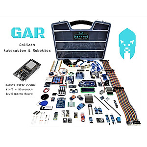GAR Monster Starter Kit for Arduino Uno Mega Nano, Complete Advanced Set, ESP32, ESP8266, 25 Sensor Modules, Bluetooth WiFi Ethernet for STEM Robotics Projects