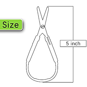 Sokoweii 5.3in Loop Scissors for Toddlers or Kids, Mini Loop Scissors, Adaptive Design, Easy-Open Squeeze Handles