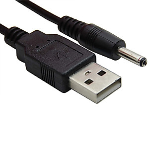 CableDeconn USB A to DC 3.5 mm/1.35 mm 5 Volt DC Barrel Jack Power Cable