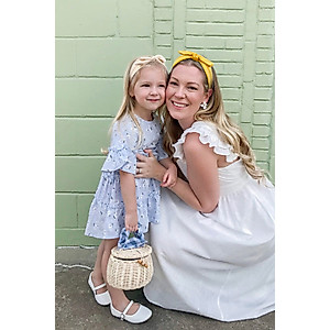 Huachi 12 Pack Bow Headbands for Women Elastic Headwraps Hair Band Knotted Headband Rabbit Ears Turban Fashion Sport Cute Hair Accessories