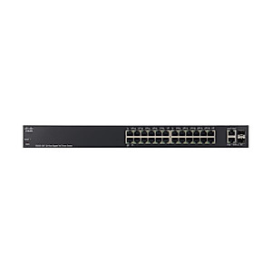 Cisco SG220-26P Smart Switch | 26 Gigabit Ethernet (GbE) Ports | 2 Gigabit Ethernet Combo Mini-GBIC SFP | 180W PoE | Limited Lifetime Protection (SG220-26P-K9-NA)