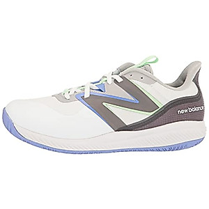 New Balance Women's 796 V3 Hard Court Tennis Shoe, Nb White/Castlerock/Vibrant Violet, 9 Wide US