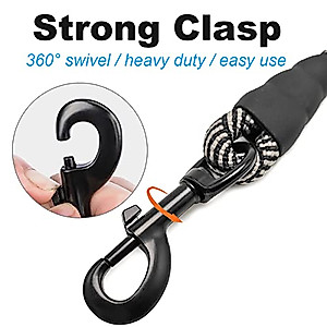 Mycicy Short Dog Leash- 18 Inch Rope Traffic Leash with Padded Handle- 1/2” Strong Nylon Tab Leash for Medium Large Dogs Training Walking