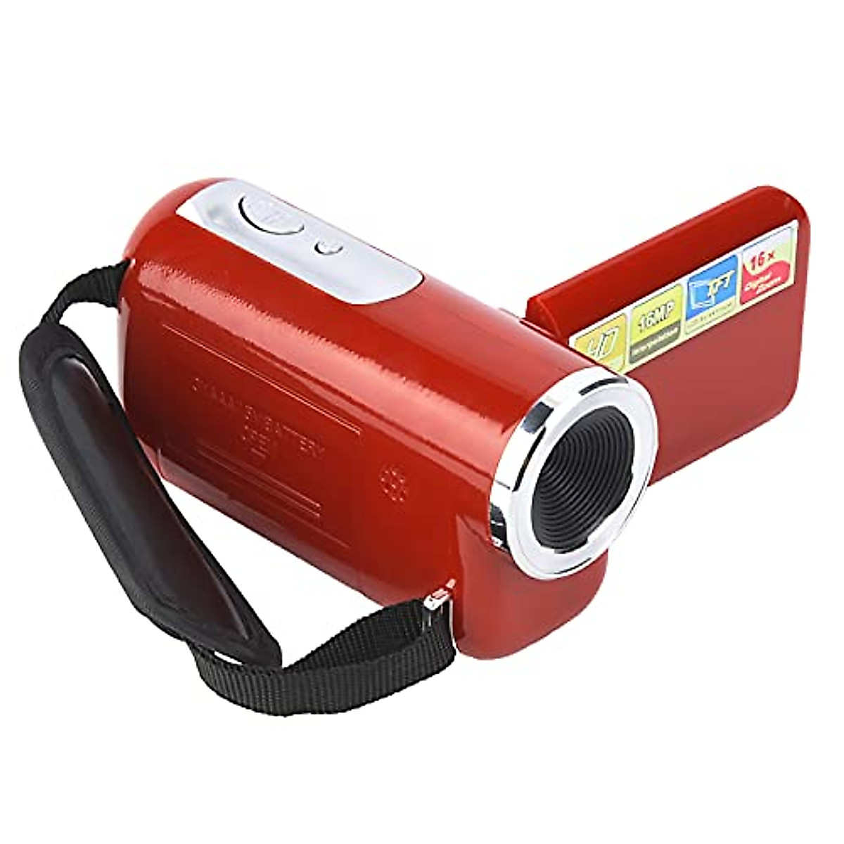 Digital Video Camera, 2.0 Inch TFT Color Display Screen Video Camera, 16X Kids Camera with USB Port, for Adults, Elderly, Children(Red)