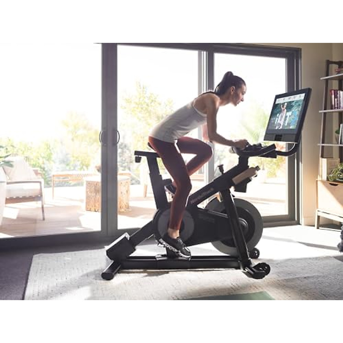 NordicTrack Commercial S22i Studio Cycle with 22” HD Touchscreen for Interactive Studio & Global Workouts, 30-Day iFIT Family Membership Included,Black
