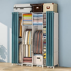 LHLLHL Non Woven Wardrobes Bedroom Closets Storage Cabinet Wardrobes Armoire Wardrobe Furniture (Color : D, Size : 124x47x139cm)