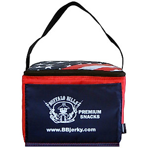 Buffalo Bills 12-Piece Beef Jerky Sampler Patriotic 6-Pack Gift Cooler (12 mixed 1.5oz jerky packs)