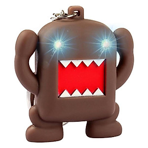 Pealonster Domo kun LED Keychain Flashlight - Ultra Bright, Cute Design with Sound Effects - Perfect for Car Keys and On-the-Go Fun - Battery Included